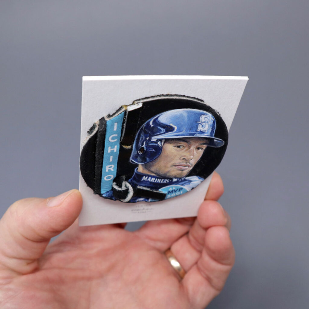 Ichiro Suzuki Painted Glove Portrait Card Art - JapanBall